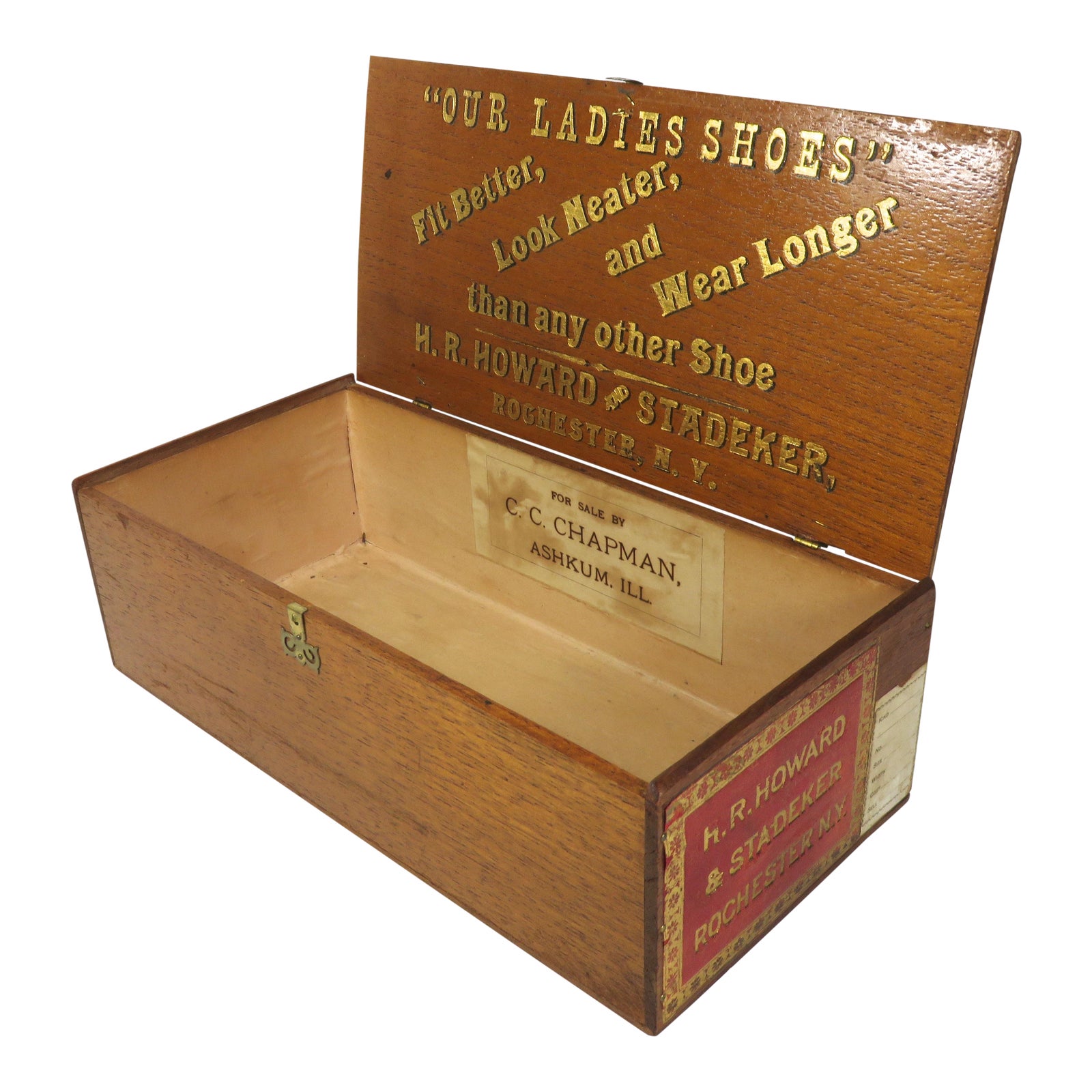 Early 20th Century Antique Mahogany Ladies Shoe Box | Chairish