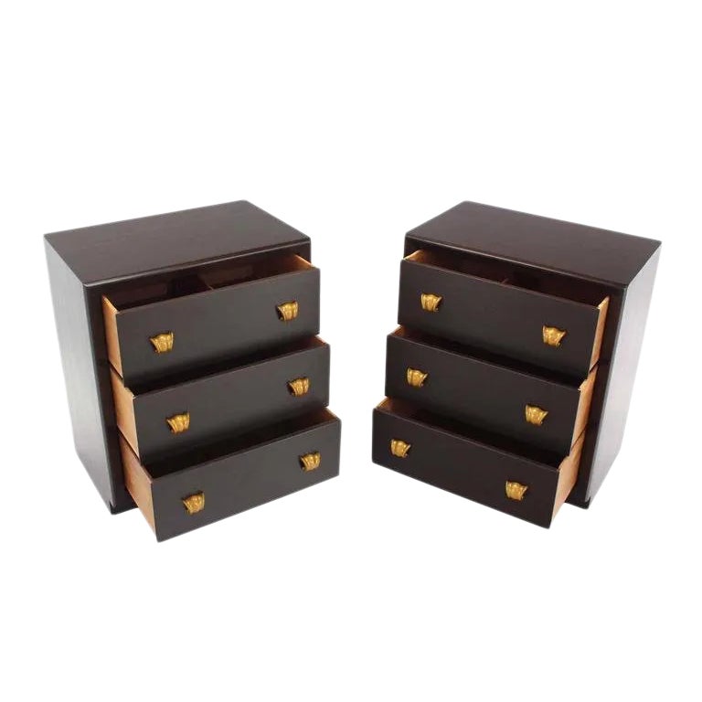 Three-Drawer Bachelor Chests - A Pair | Chairish