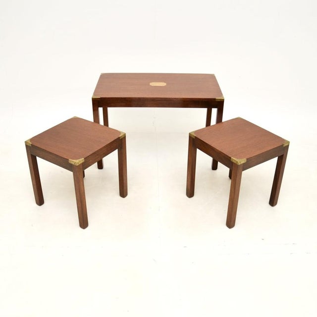 Antique Military Campaign Nesting Tables, 1930s, Set of 3 | Chairish