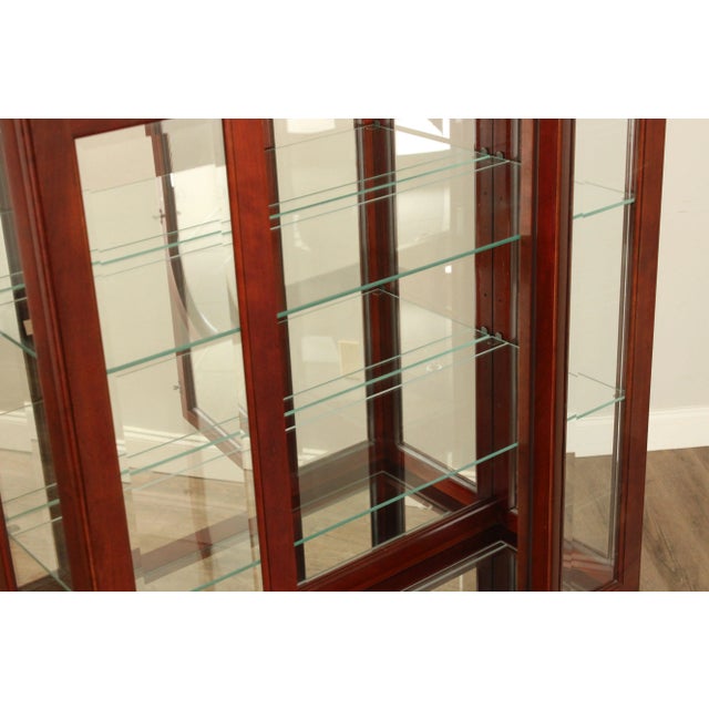 Transitional Style Cherry Display or China Cabinet | Chairish