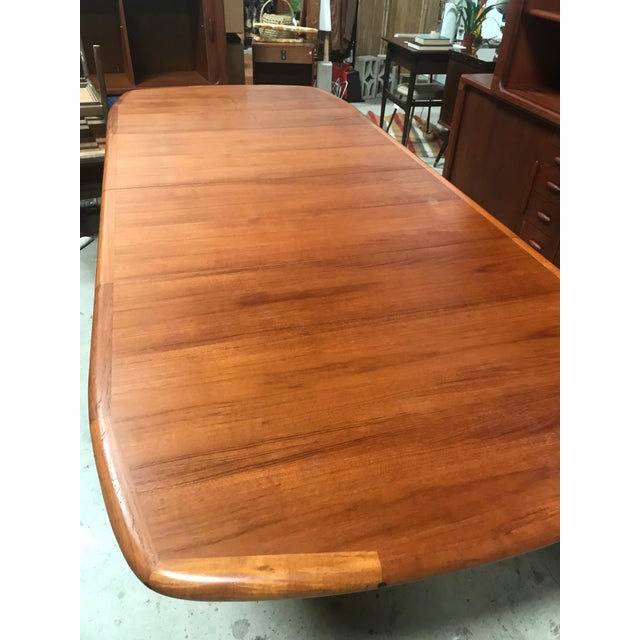 1960s Danish Modern D-Scan Teak Extendable Dining Table | Chairish