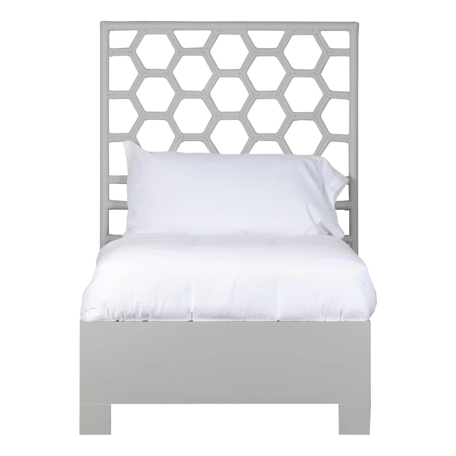 Honeycomb Platform Bed Twin, Light Gray | Chairish
