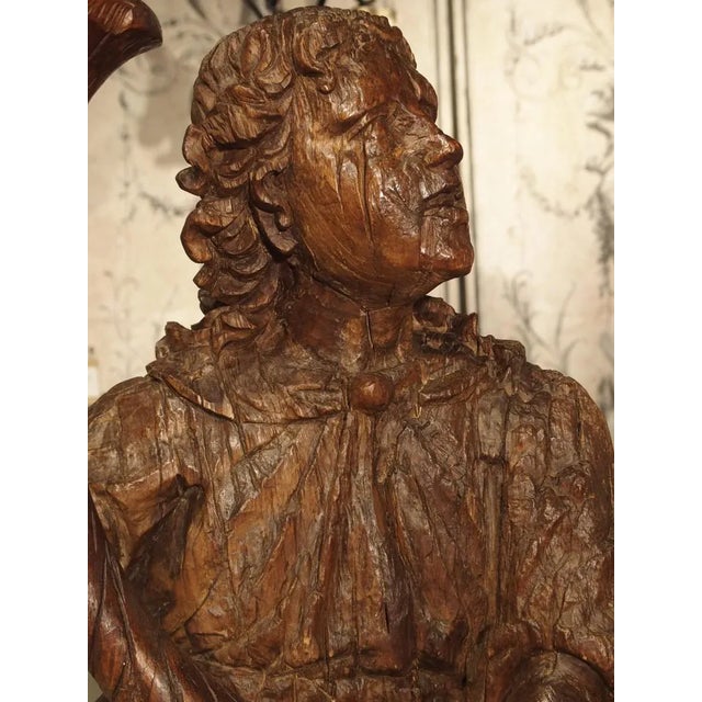 Circa 1650 Carved Hardwood Figural Cornucopia Statue From Italy | Chairish