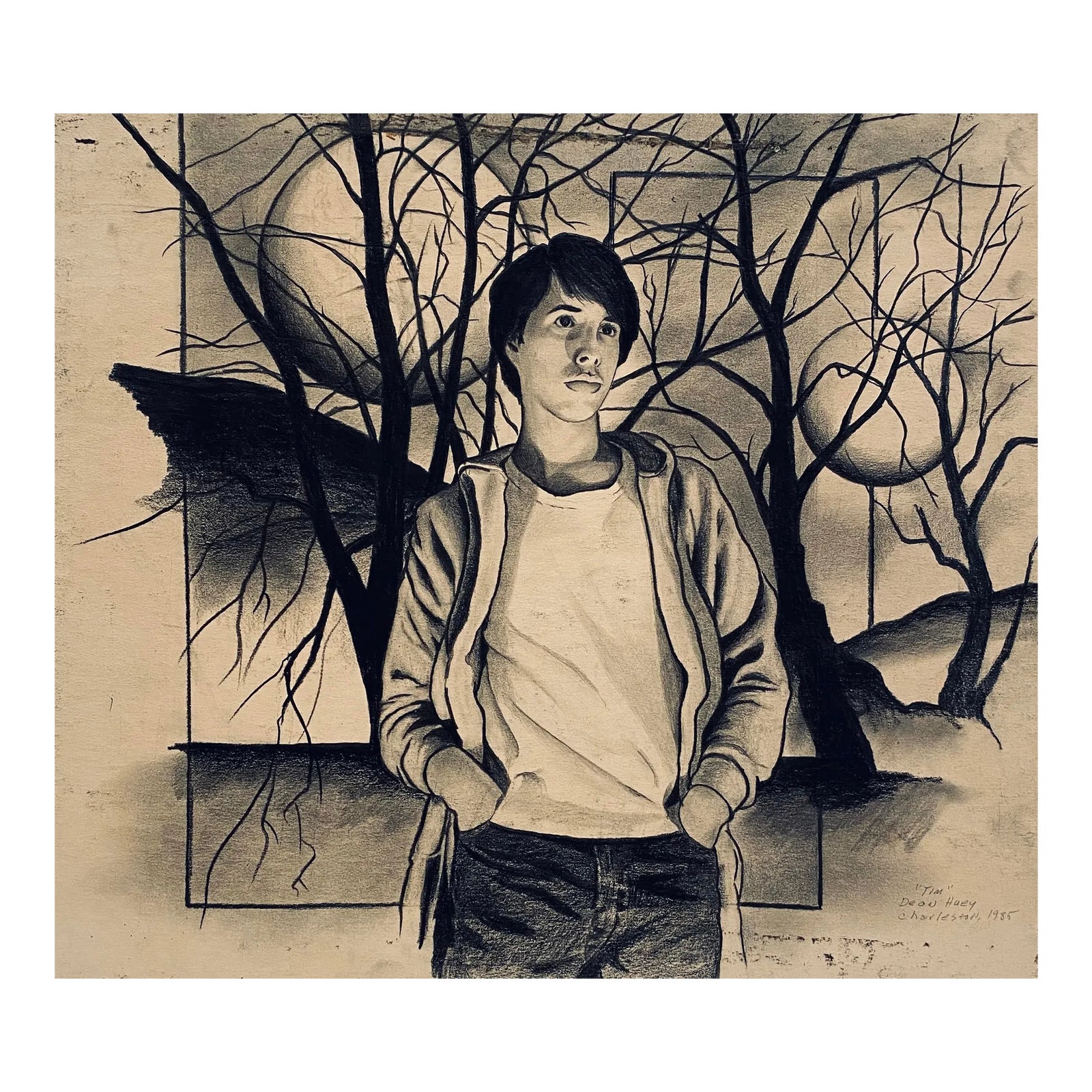 1985 Dean Huey Portrait of Tim in Charleston | Chairish