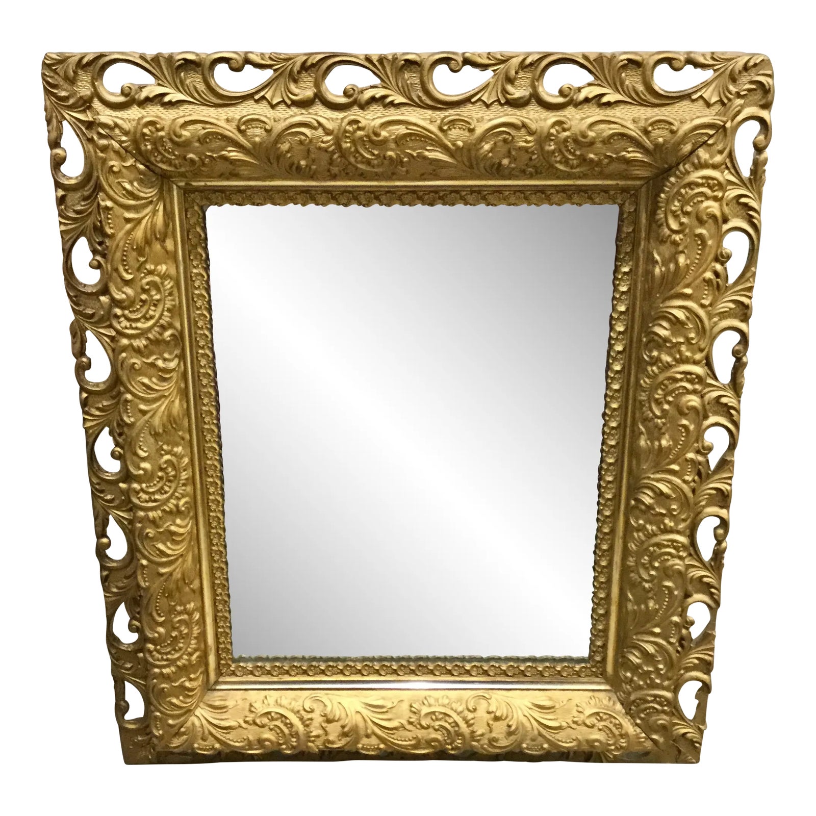 Antique French Gold Frame Mirror | Chairish