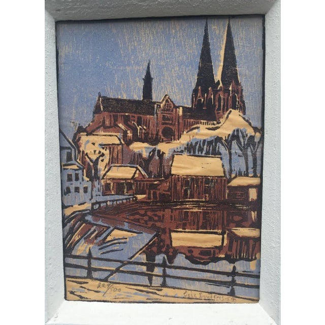 Original Block Print by Eric Lundberg 1953 | Chairish