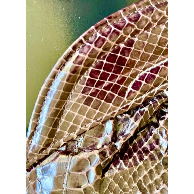 1980s New Barbara Bolan Neiman Marcus Deep Purple Python Oversized ...