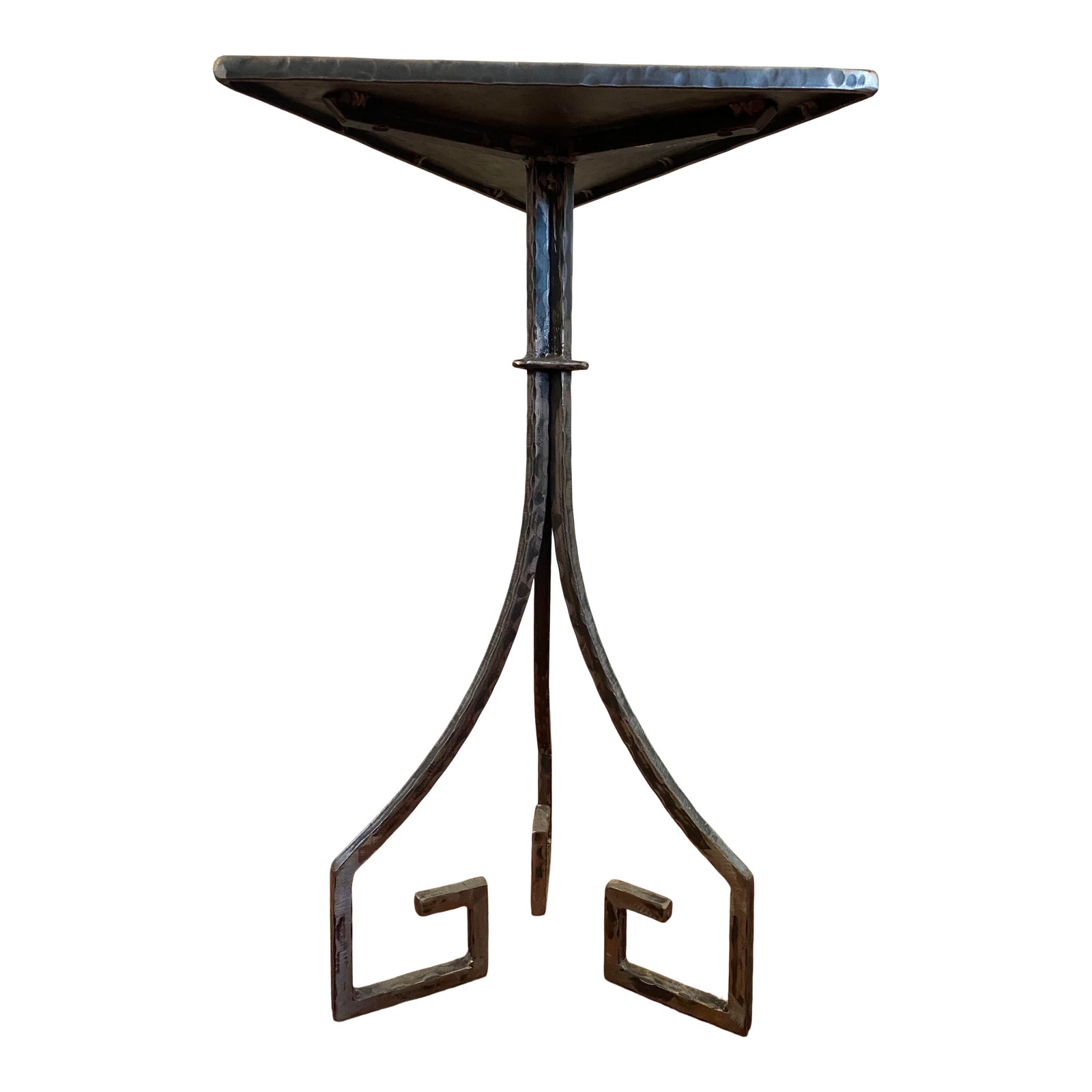 Artisan Made Triangular Top Occasional Table | Chairish