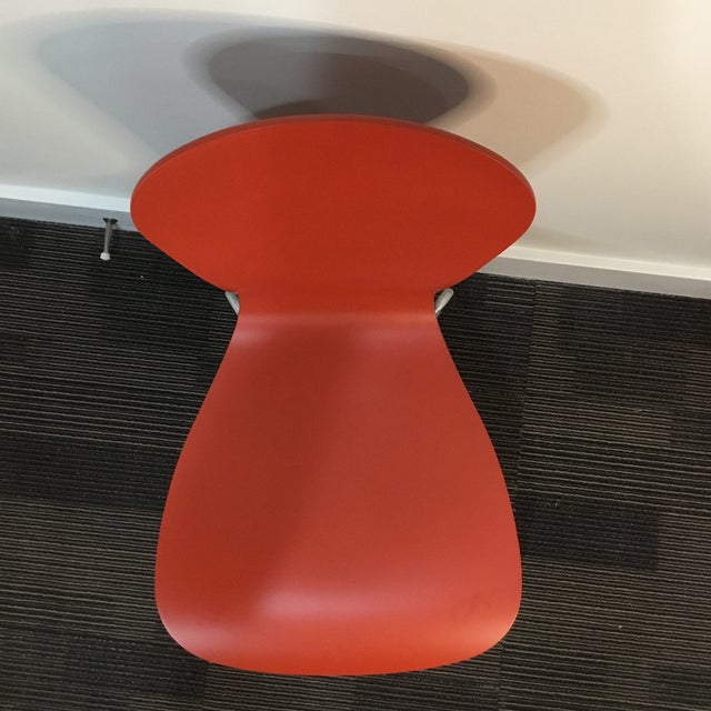 Knoll Studio Sprite Red/Orange Molded Plywood Side Chair | Chairish