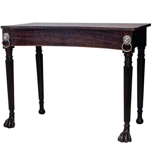 English Regency Mahogany Console Table | Chairish