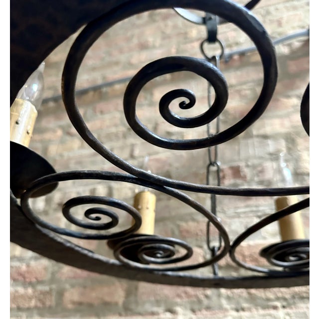 French Gothic Wrought Iron Light Fixture, Circa 1880 | Chairish