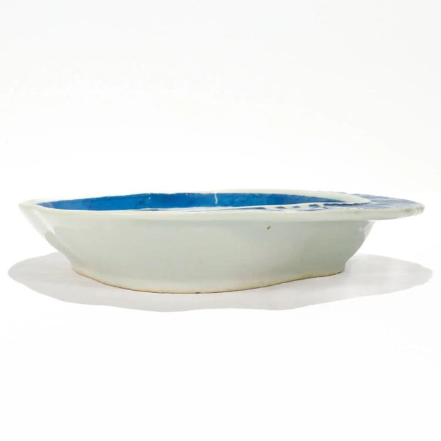 Antique Blue & White Canton Pattern Chinese Export Porcelain Shrimp ...