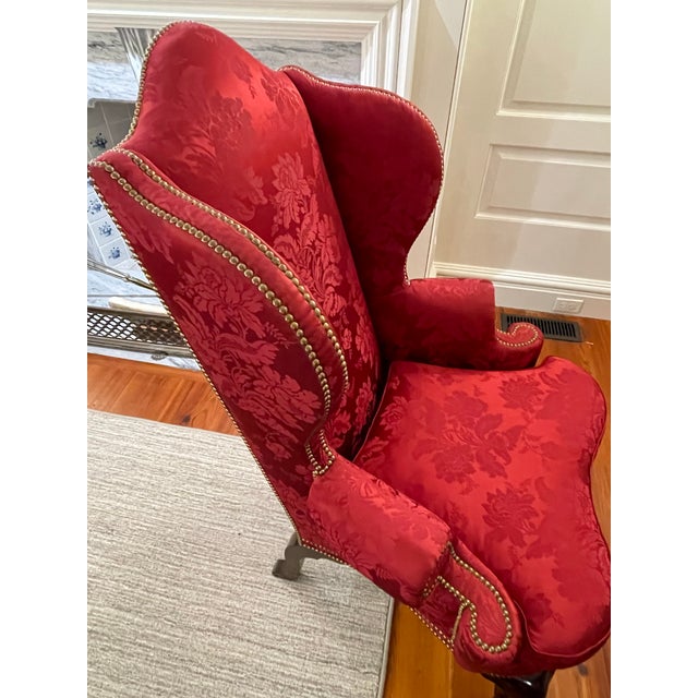 1980s Kittinger Queen Anne Style Wing Back Chairs - Pair of 2 | Chairish