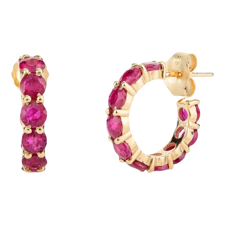VRJewels Ruby Hoops - 2 Pieces | Chairish