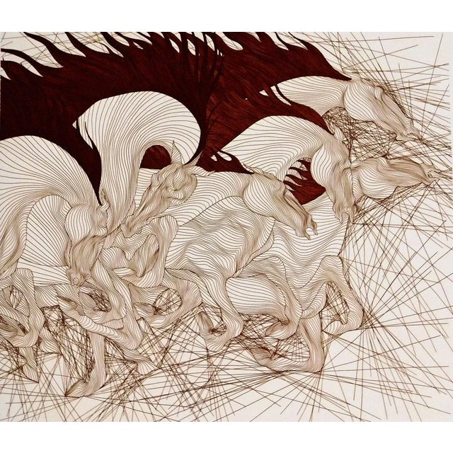 Guillaume Azoulay Regain 1984 Intaglio Art Limited Ed. Etching Horse ...