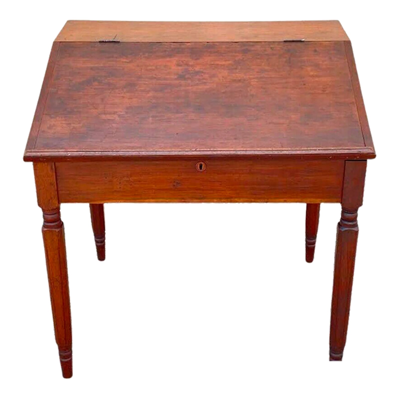 19th Century Antique Primitive Colonial Cherry Walnut Tall Schoolmaster ...