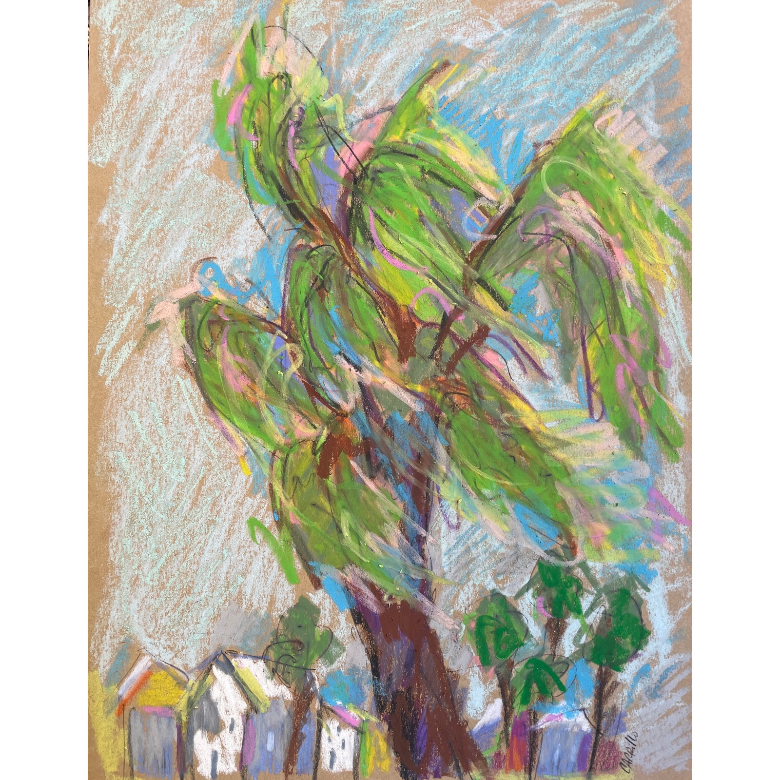 “Summer Breeze” Original Oil Pastel by Cindy Carrillo | Chairish