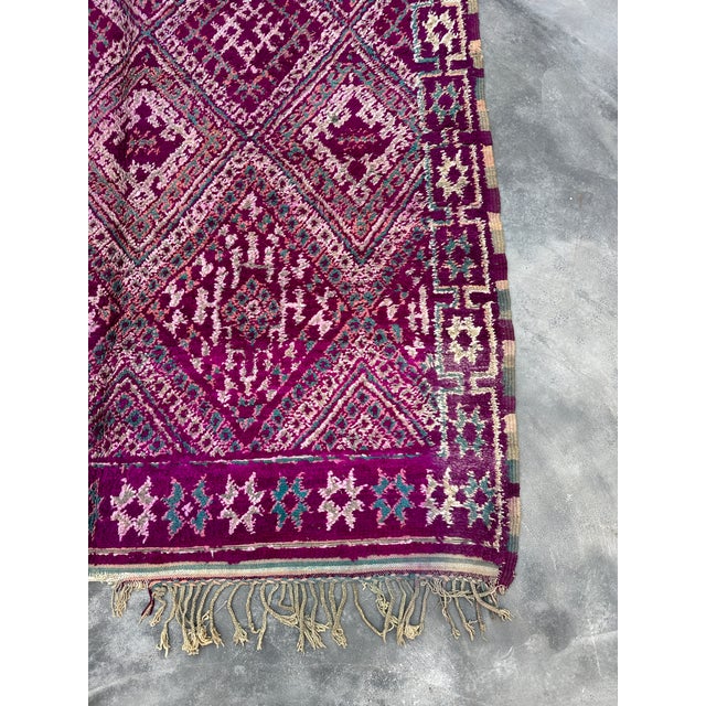 Moroccan Purple Rug - 6'4" X 10'2" Ft | Chairish