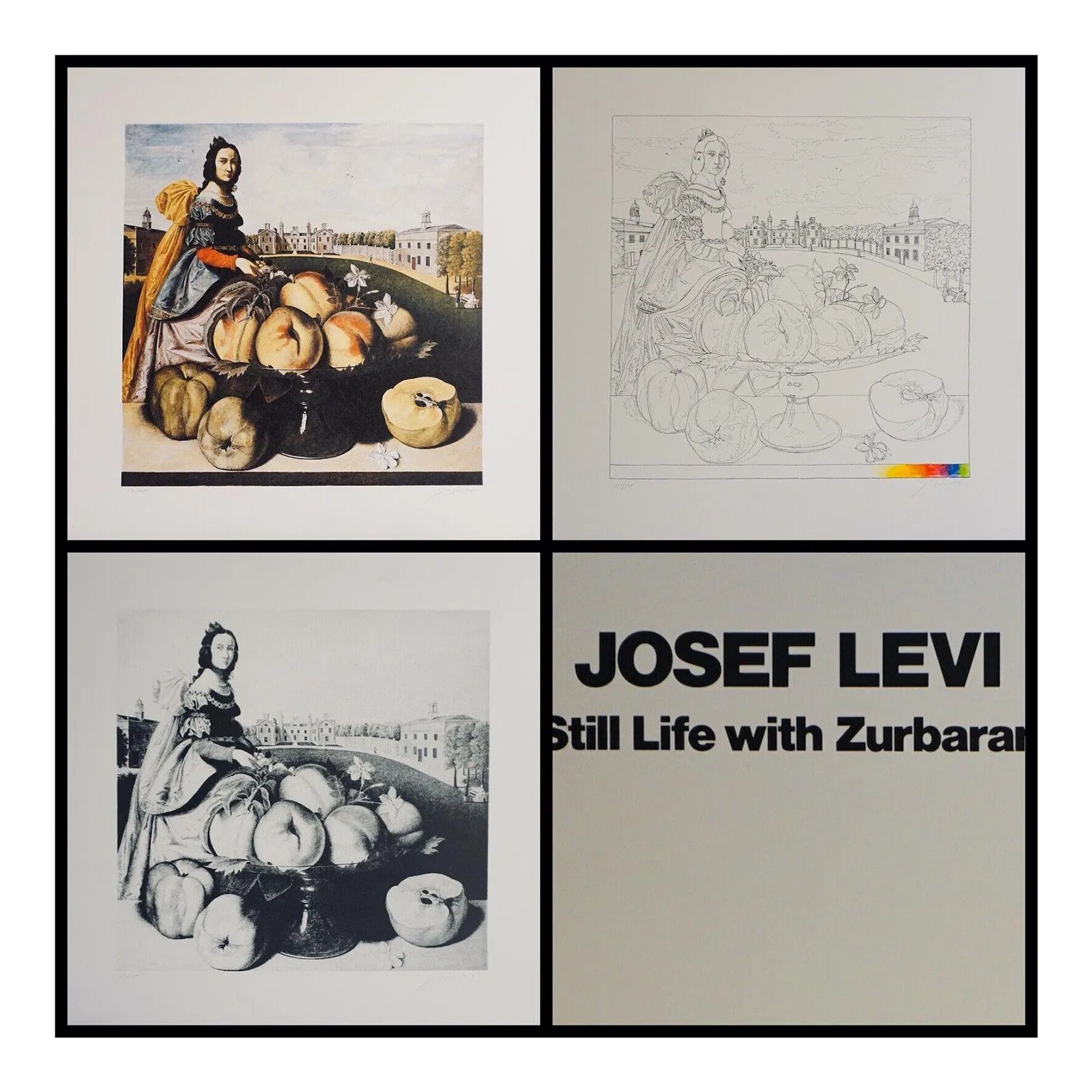 Josef Levi Still Life With Zurbaran Set of 3 Lithographs | Chairish
