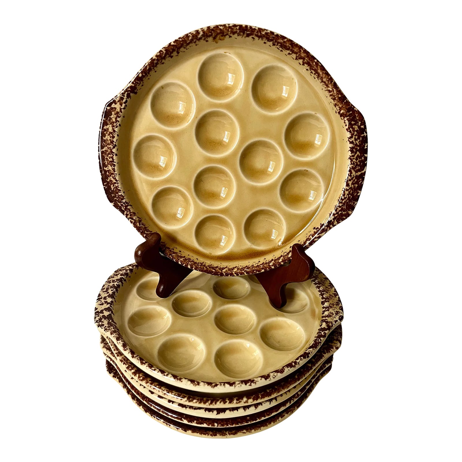 Vintage French Escargot Serveware - Set of 6 | Chairish