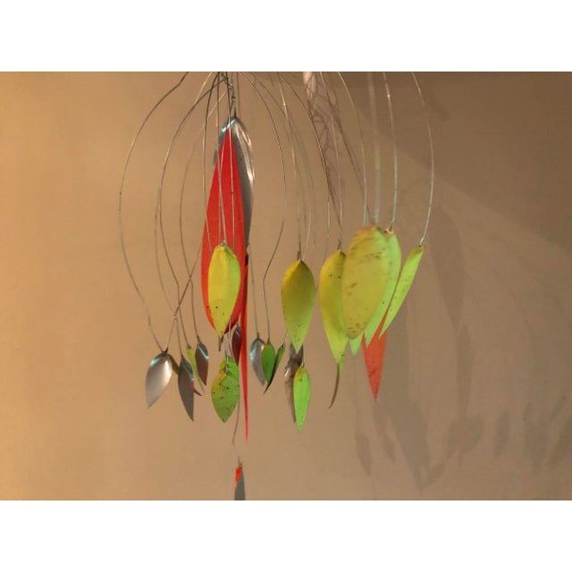 Mid-Century White, Orange & Lime Mobile | Chairish