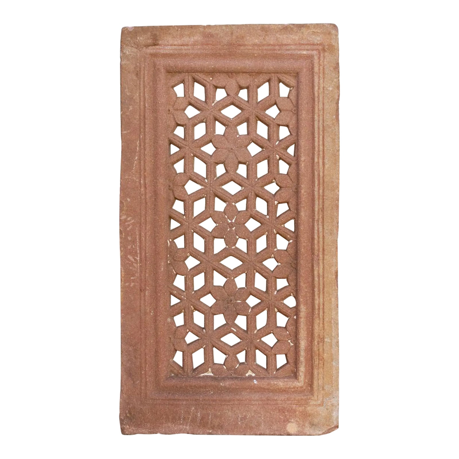 Indian Carved Sandstone Jali Window | Chairish