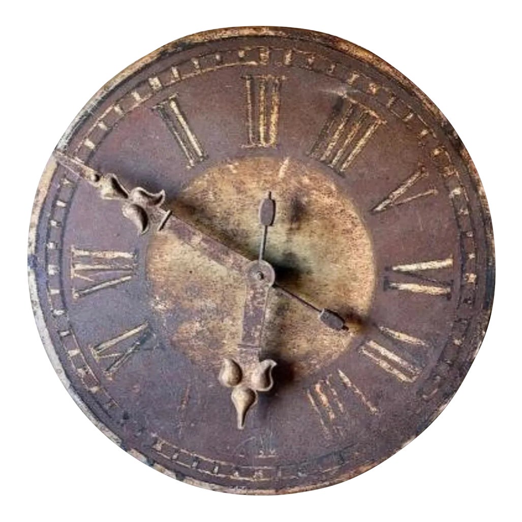 Large Antique German Clock Face | Chairish