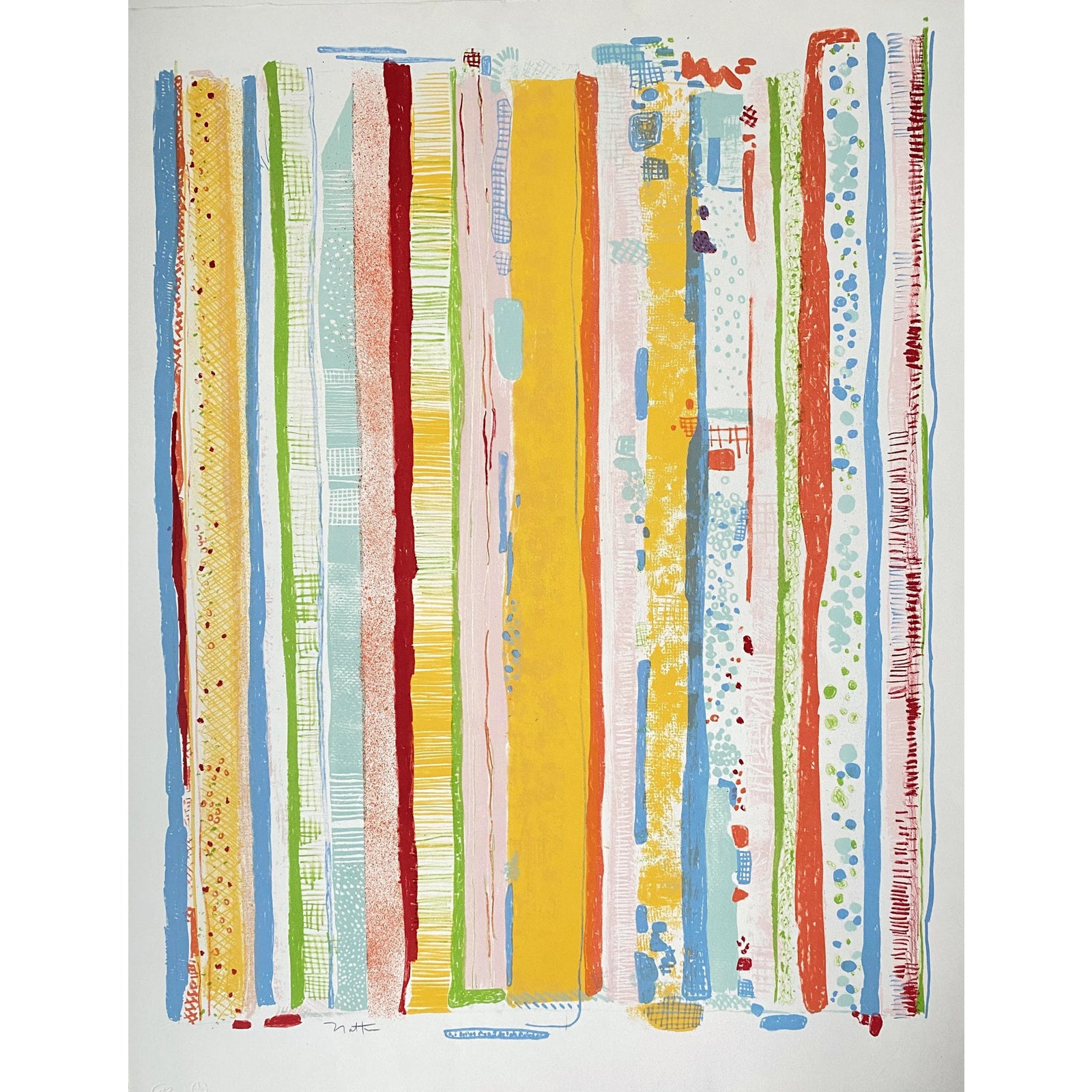 "Apollo" 1970’s Color Lithograph on Wove Paper by Robert Natkin | Chairish