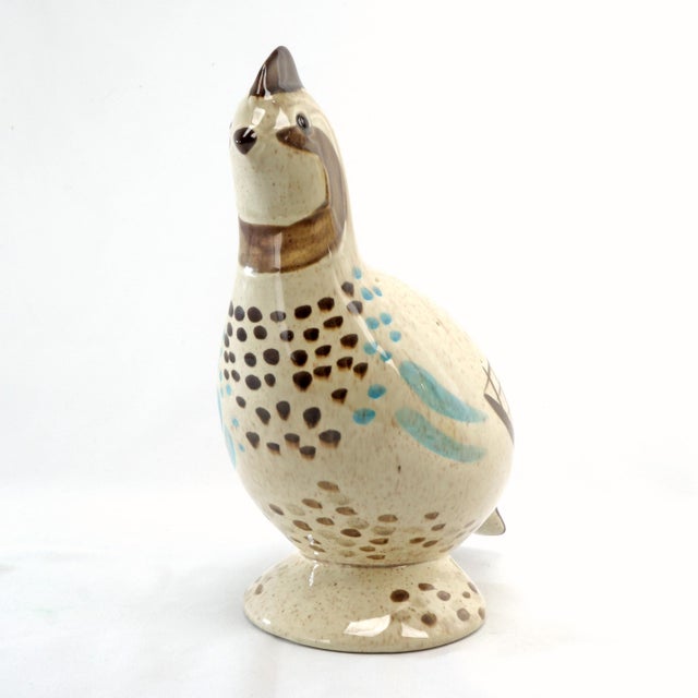 Mid Century Large Redwing Pottery Quail Hors d'Oeuvres Appetizer Server ...