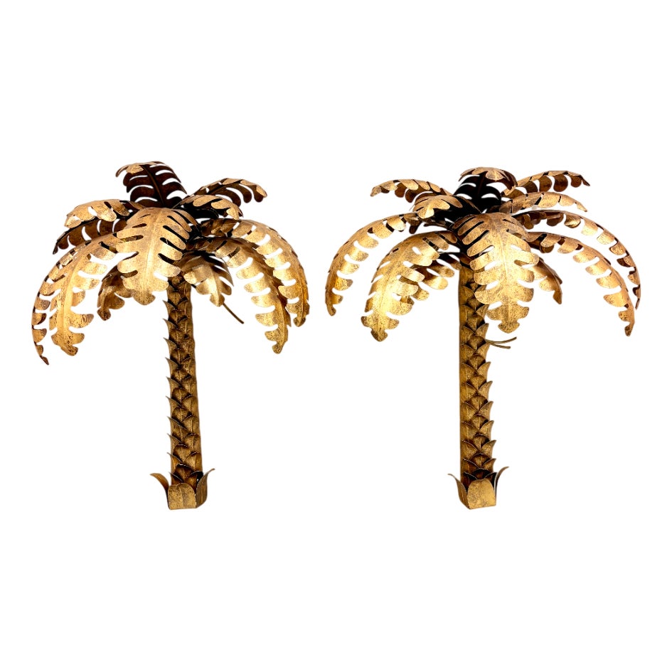 Palm Tree Wall Sconces, 1970s, Set of 2 | Chairish