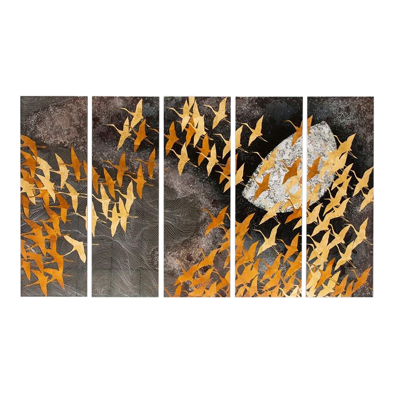 Senbazuru (Thousand Cranes) – Kanazawa Gold Leaf Art Panels by Matazo ...