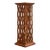 Vintage Coastal Trellis Rattan Pedestal | Chairish
