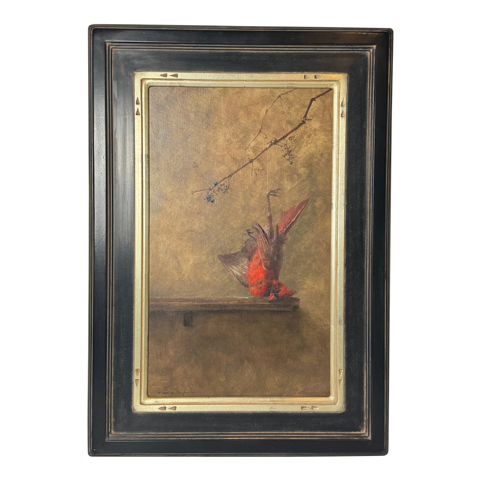 Thomas Kegler "Homage in Vermillion" Oil Painting | Chairish