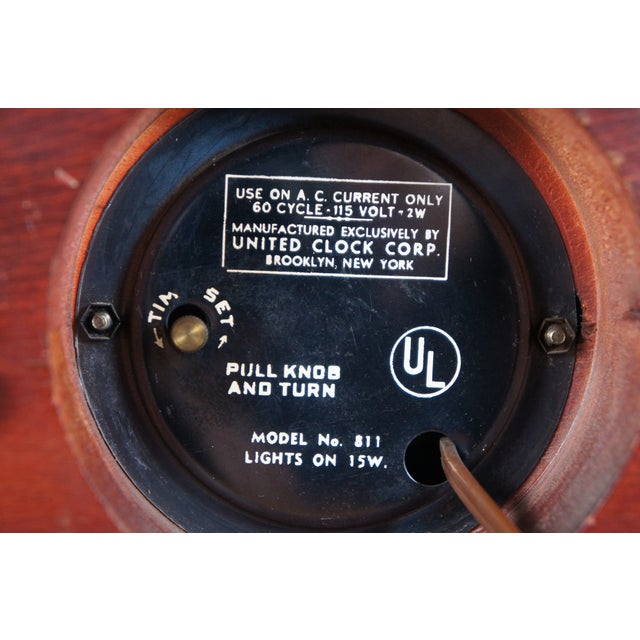 Mid 20th Century United Clock Co Model 811 Nautical Maritime Sailboat ...