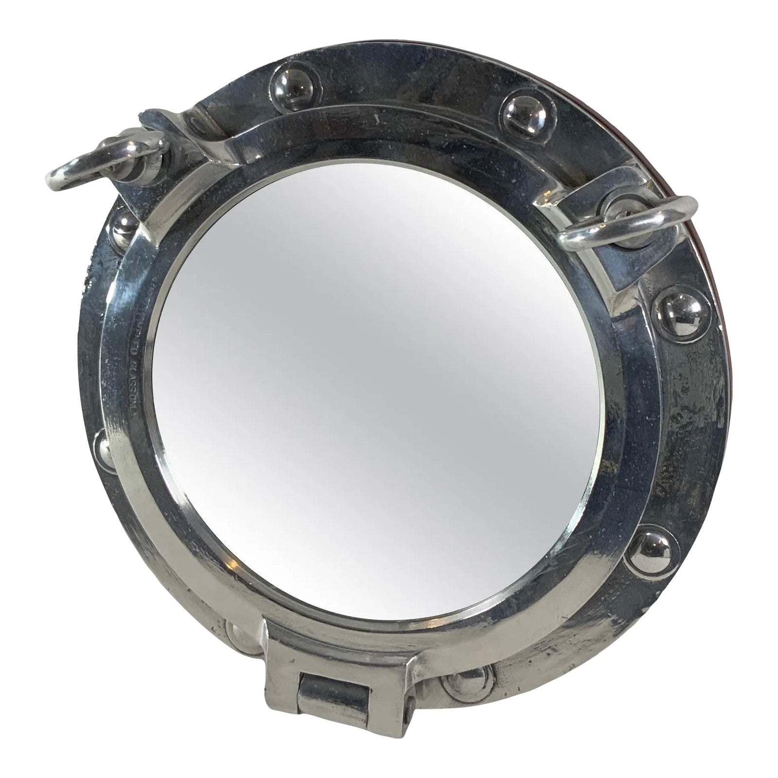 Aluminum Ship's Porthole Mirror | Chairish