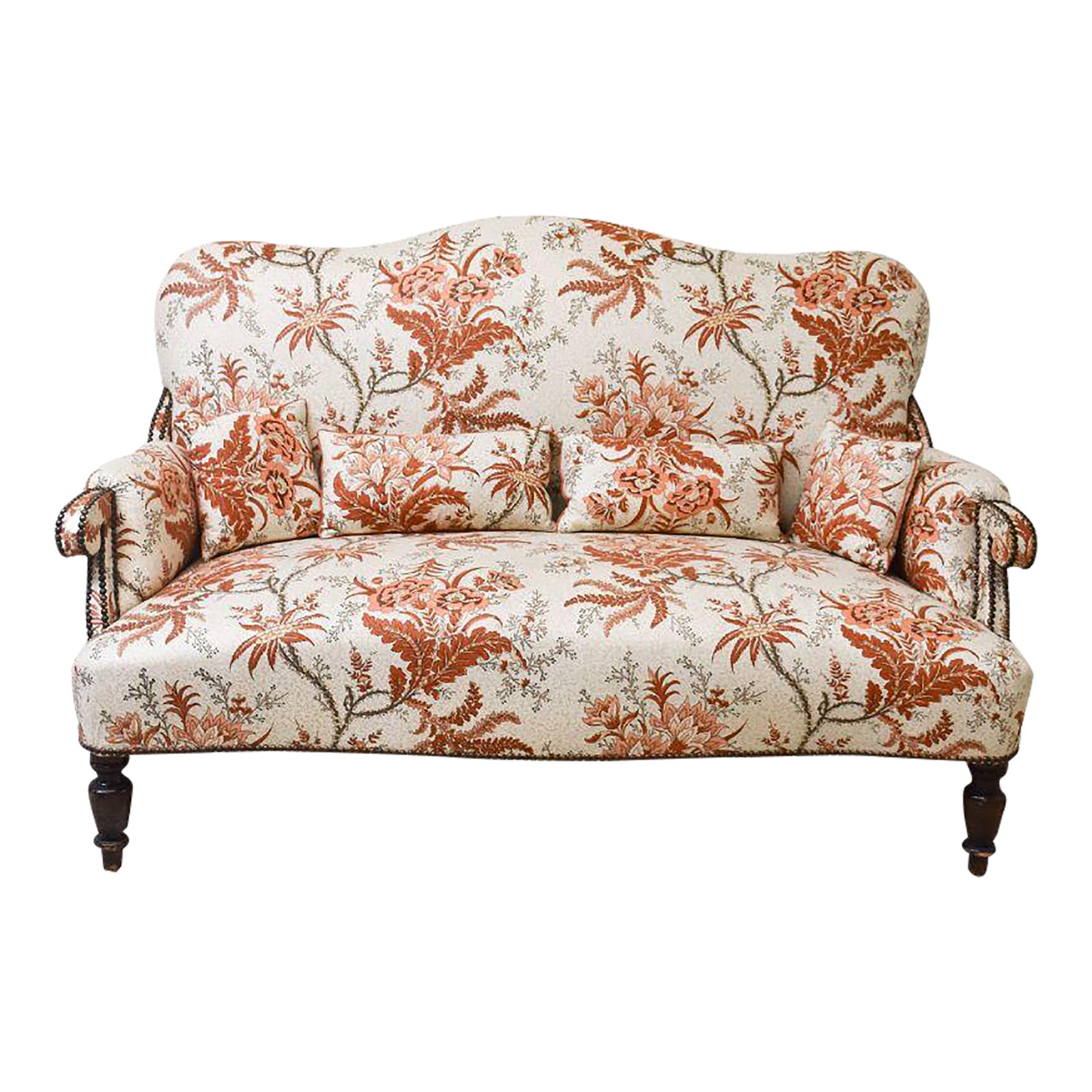 Small Floral Settee | Chairish