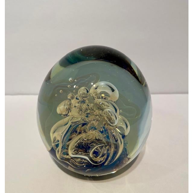 1980s Robert Eickholt Signed Art Glass Paperweight | Chairish