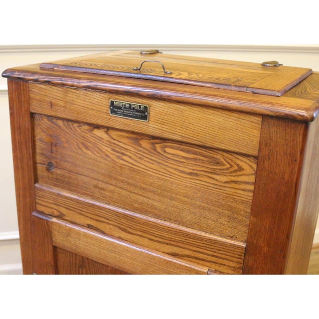 1900s Antique Oak Ice Box | Chairish