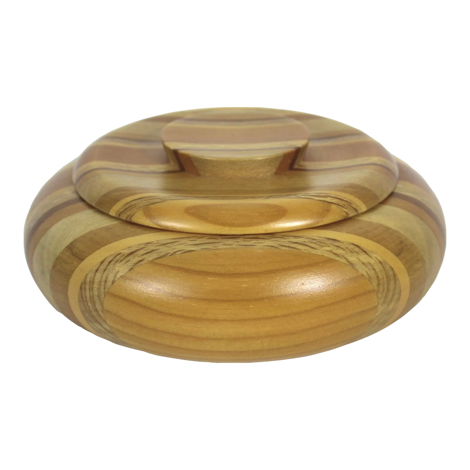 1990s Vintage Carved Exotic Wood Box With Lid Handmade in New Zealand ...