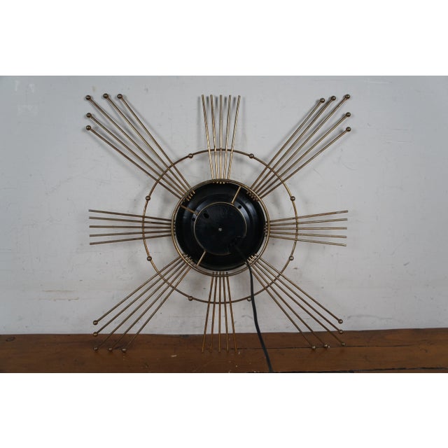 Mid Century Modern Lux Robert Shaw Fulton Brass Atomic Sunburst Wall ...