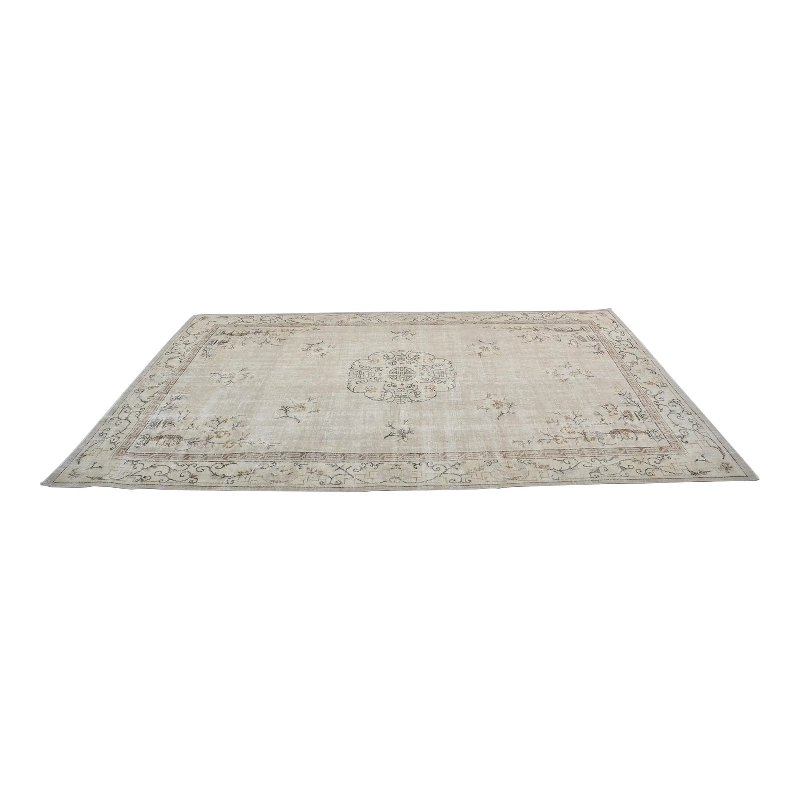 1960s Turkish Traditional Muted Oversize Carpet | Chairish