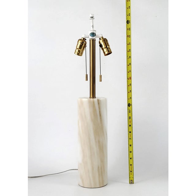 1960s Nessen Studios Marble and Brass Table Lamp Designed by Walter Von ...