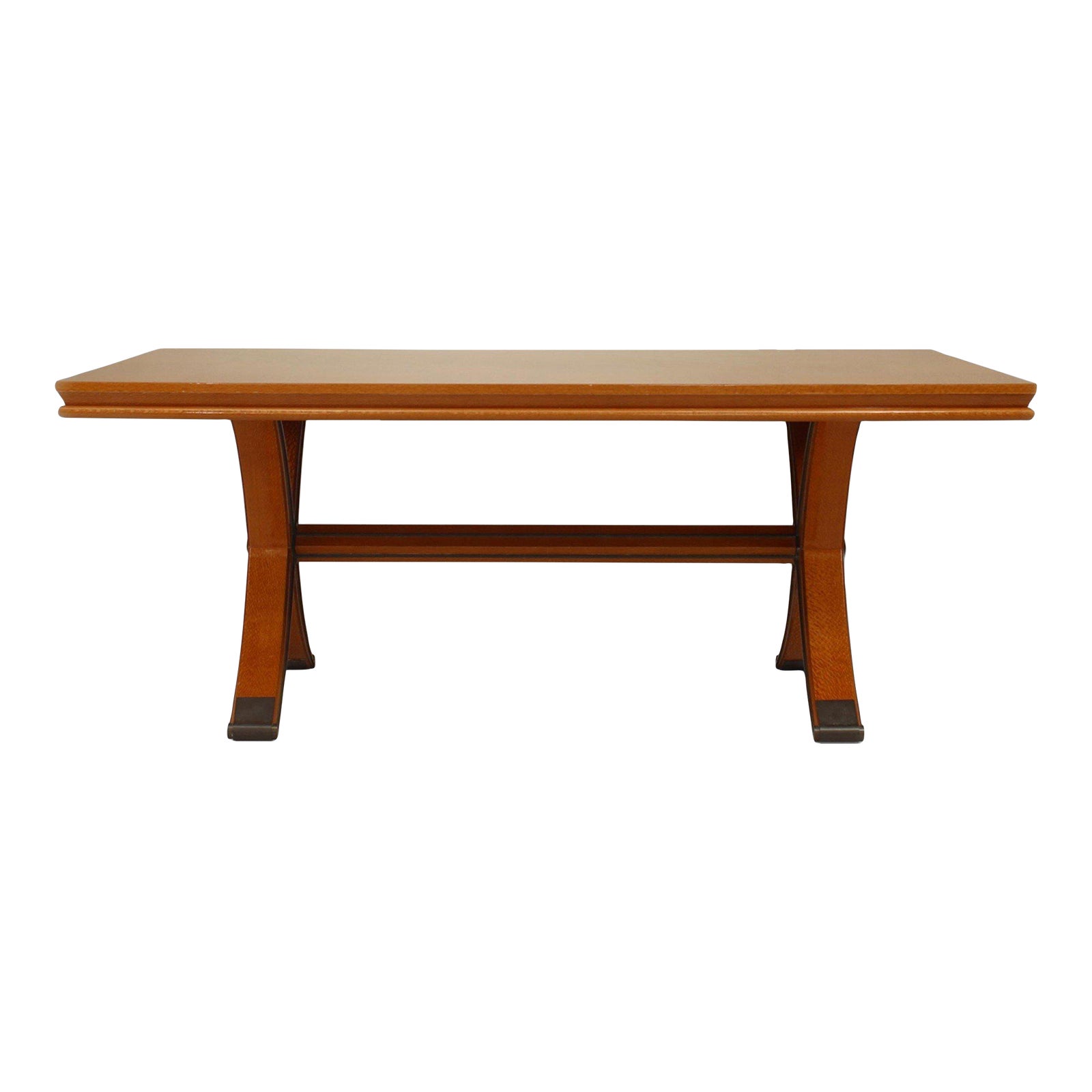 French Mid-Century Art Moderne Lacewood Dining Table (Manner of Andre ...