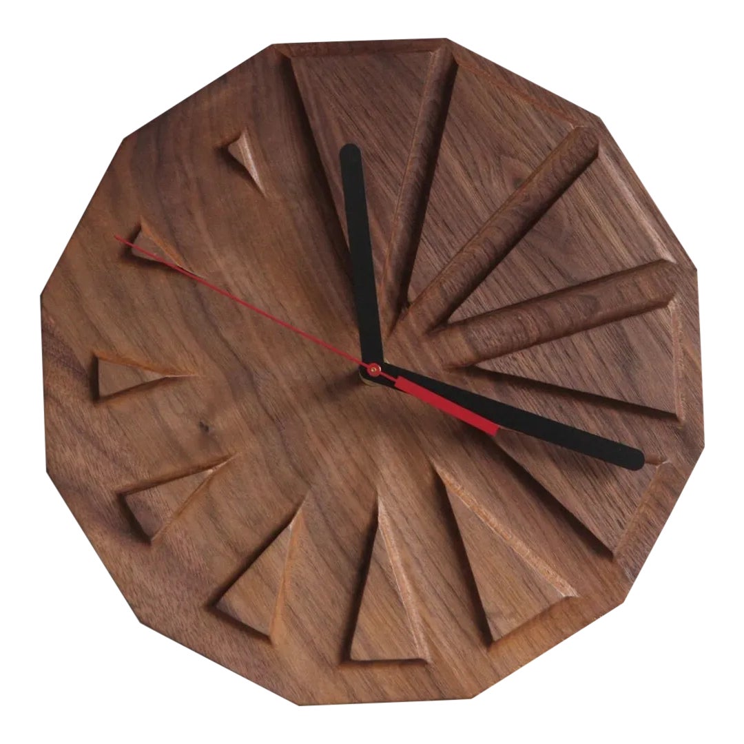 Tgm Triangles Gradient Clock | Chairish