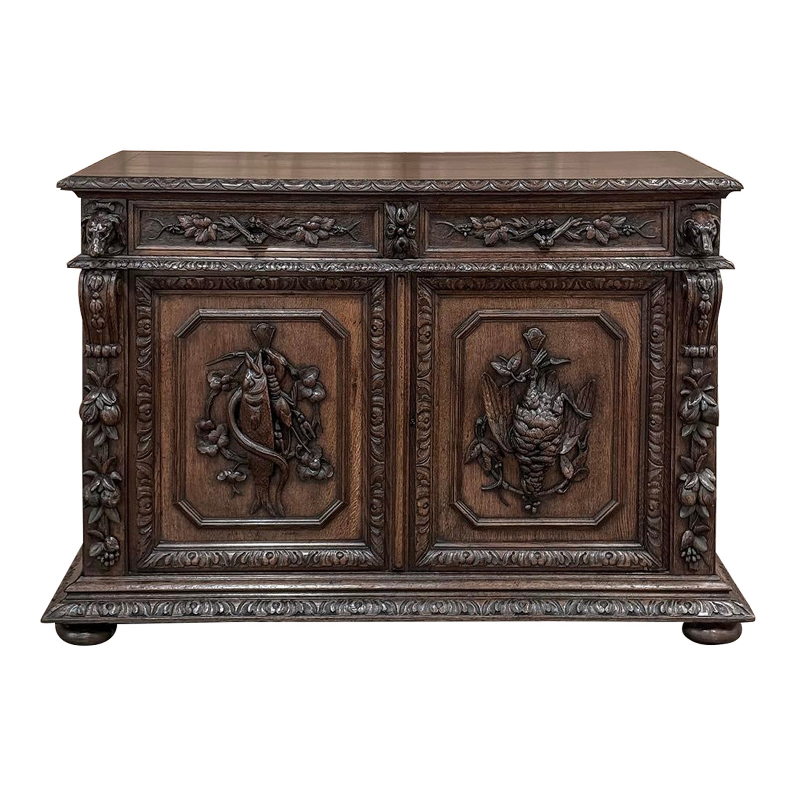 19th Century French Renaissance Hunt Buffet | Chairish