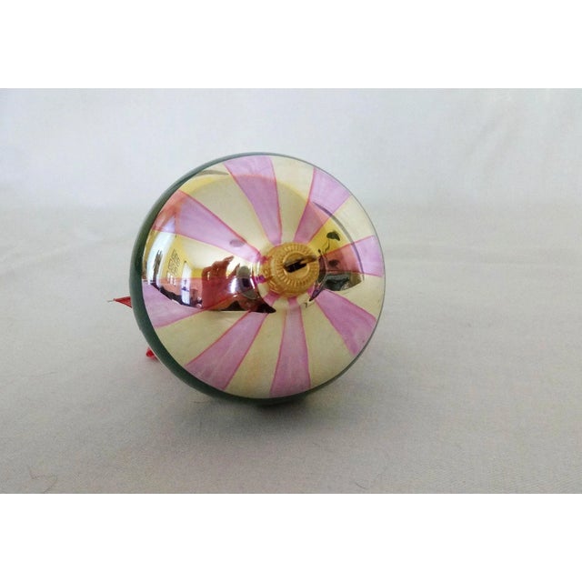 MacKenzie-Childs Pink Rose, Double Drop Glass Ornament | Chairish