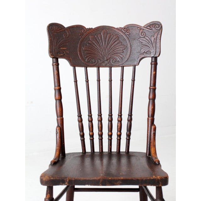 Antique Pressed Back Side Chair | Chairish