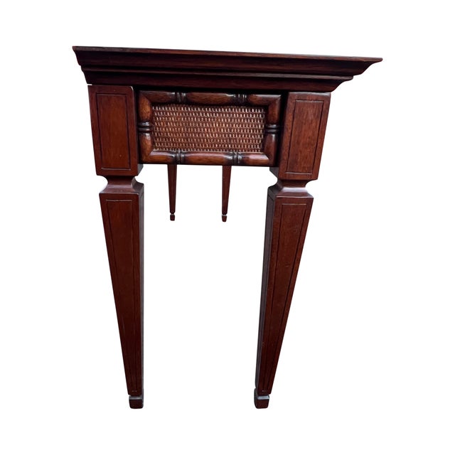 Carved Ethan Allen Console Sofa Table | Chairish