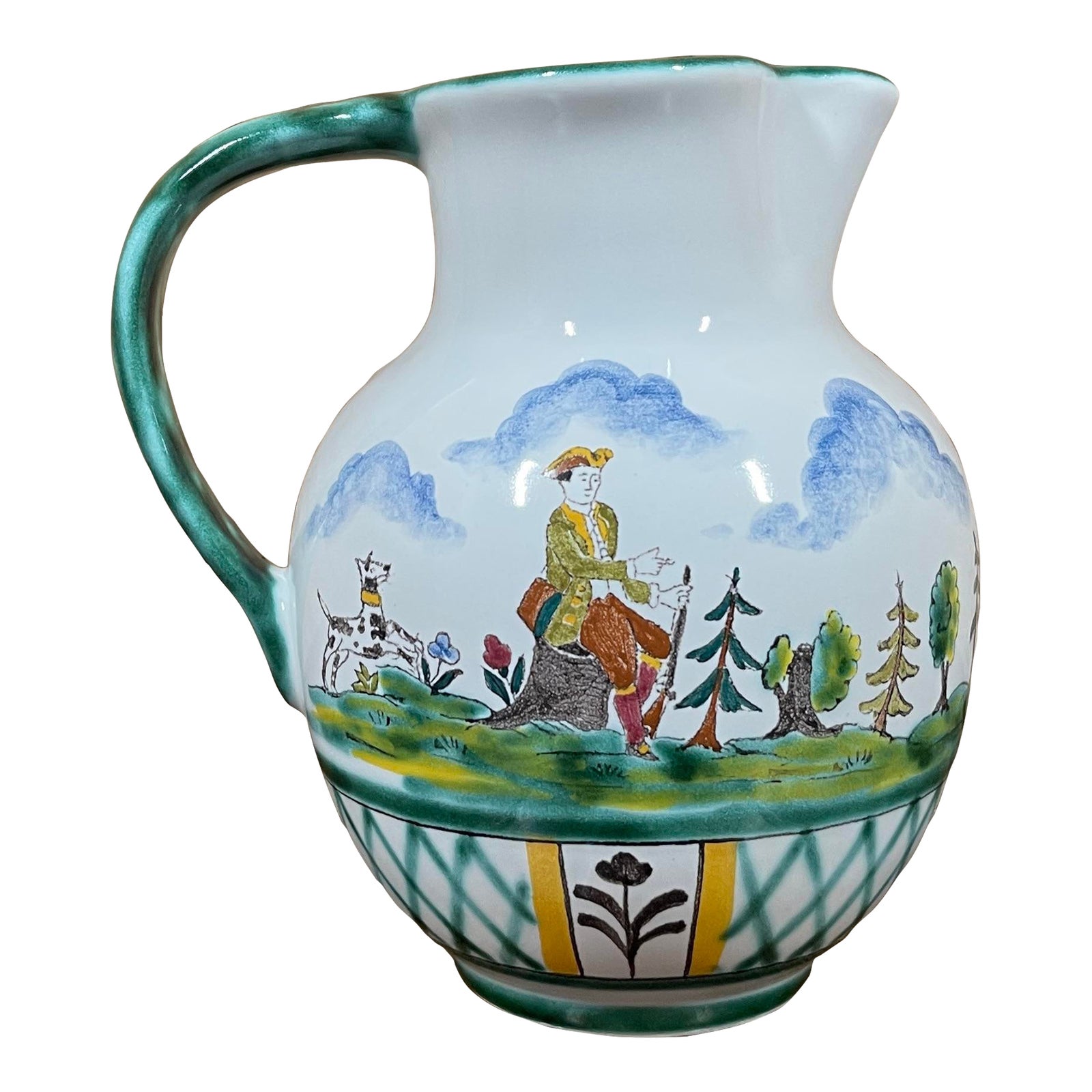 Vintage Gmundner Keramik “Hunter’s Delight” Jug | Chairish