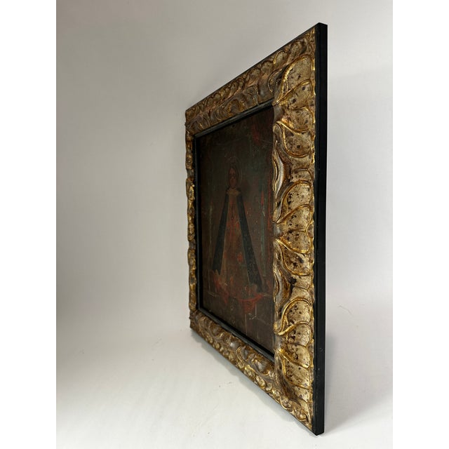 19th Century Mexican Retablo Painting "Our Lady of Guadalupe", Framed ...